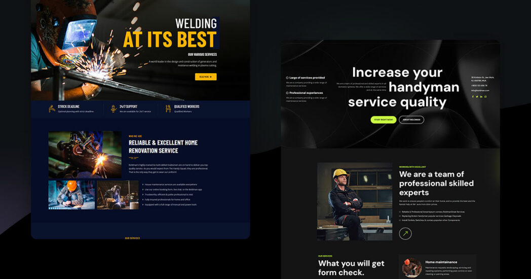 Best Carpentry WordPress Themes – Boldman Stands Out