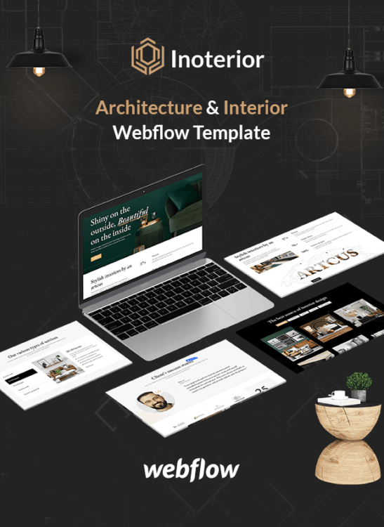 Inoterior - Stunning Interior Designer Website Webflow Template