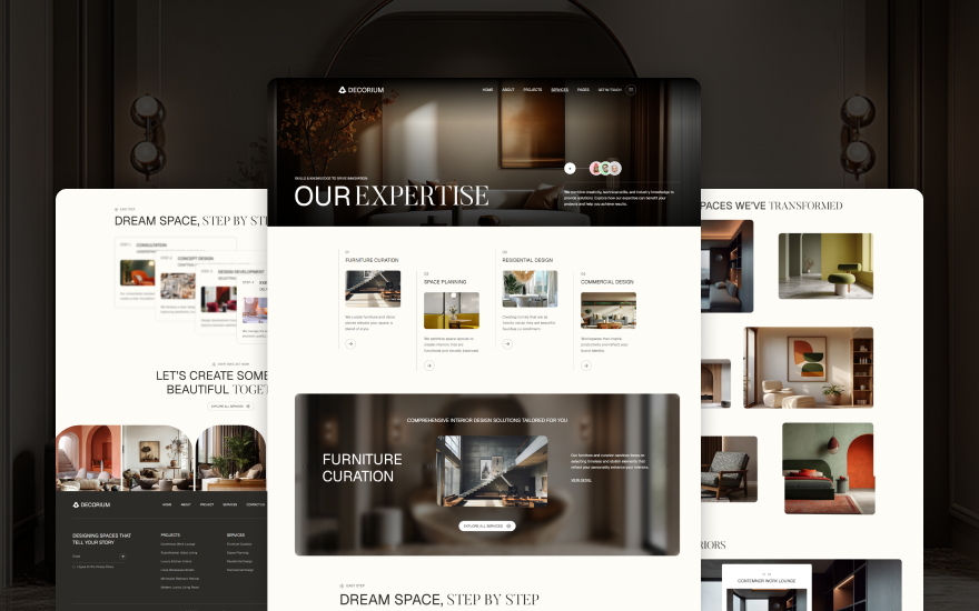 Decorium- Stunning Architecture and Interior Designer Website Webflow ...